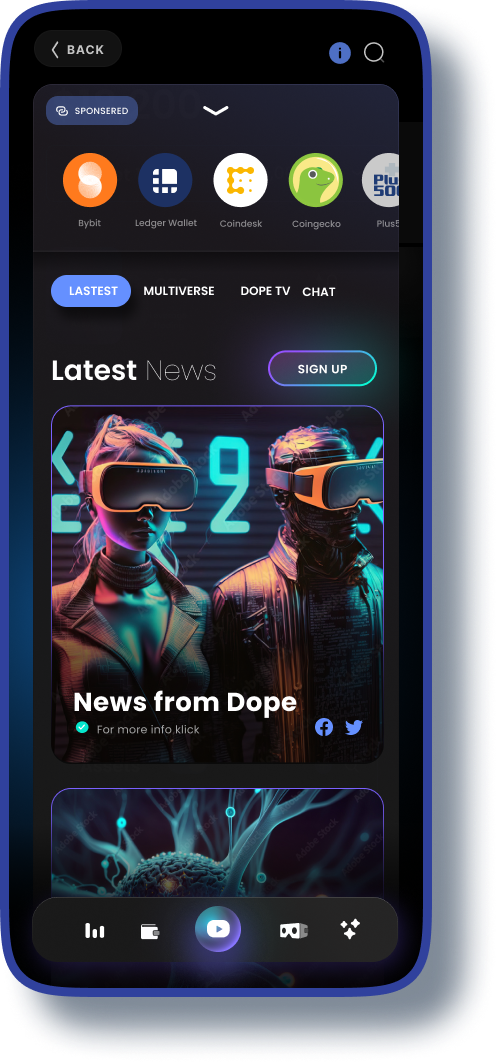 Download Dopamine - The most powerful crypto mobile appa